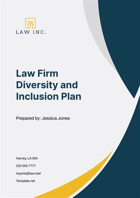 Free Law Firm Diversity And Inclusion Plan Template Edit Online