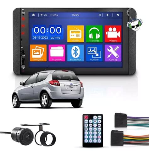 Kit Central Multimídia Ford Ka Mp5 Mp8 Moldura Câmera Frete grátis