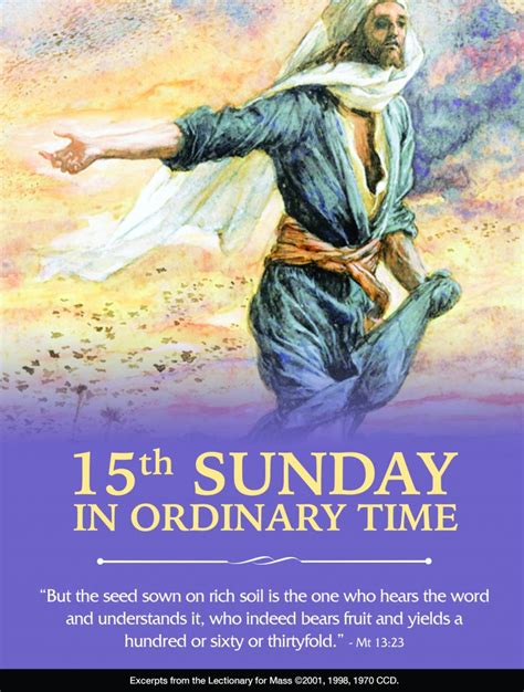 15th Sunday In Ordinary Time All Saints Parish