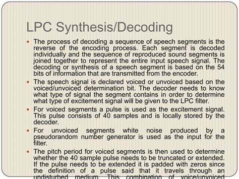 linear predictive coding