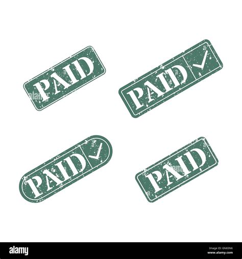 A Set Of Stamps Is Paid Vector Illustration Stock Vector Image Art