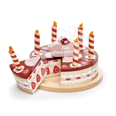 Torta Al Cioccolato In Legno Su Piatto Tender Leaf Toys