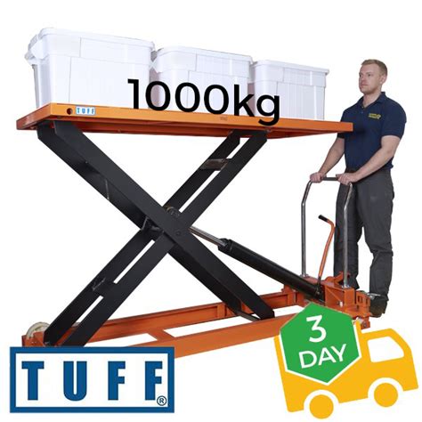 Premium HD TUFF Scissor Lift 1000kg Capacity Handling Lifting