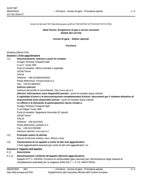 Fillable Online Gtt To Bando Di Gara Disciplinare Allegati Gtt