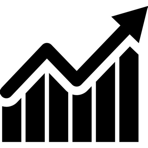 Icono de Gráfico de barras con flecha ascendente