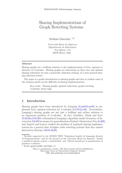 pdf sharing implementations of graph rewriting systems