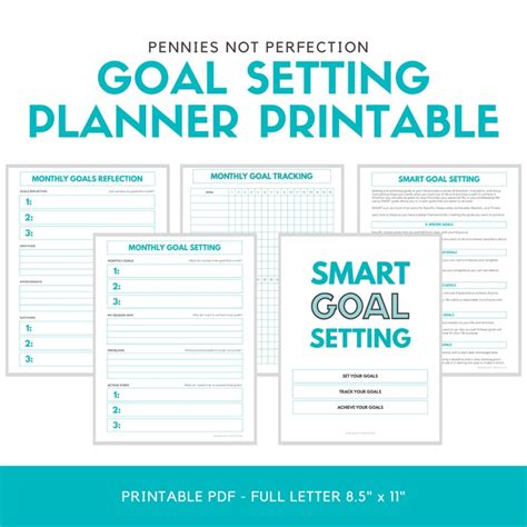 Goal Setting Planner SMART Goal Planner Goal Tracker Printable Instant