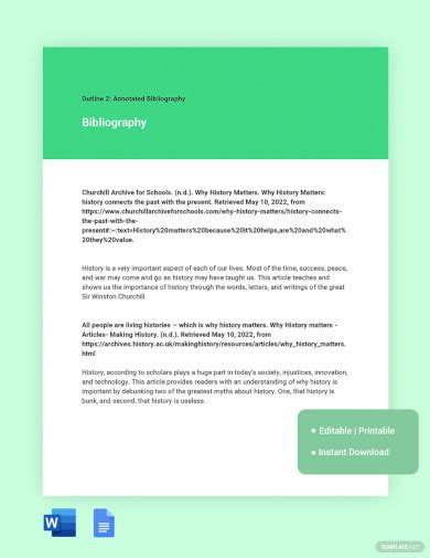 Apa Annotated Bibliography Examples Word Google Docs Pdf
