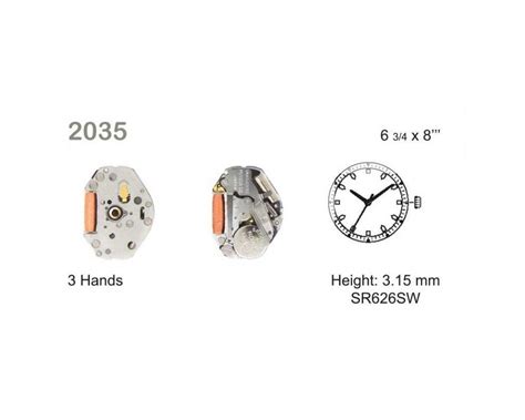Meccanismo O Movimento Al Quarzo Per Orologi Miyota 2035 Made In Japan