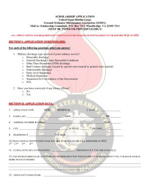 Fillable Online United States Marine Corps Ground Ordnance Fax