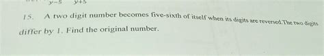 a two digit number becomes five sixth of itself when its digits are reversed the two digit 15