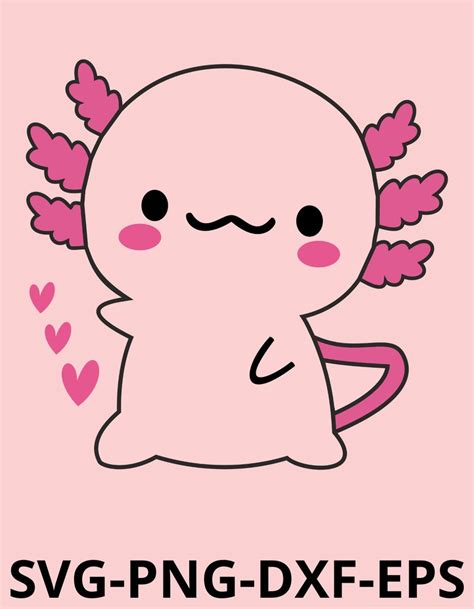 Ajolote Svg Ajolote Png Axolotl Vectores Sublimación Etsy