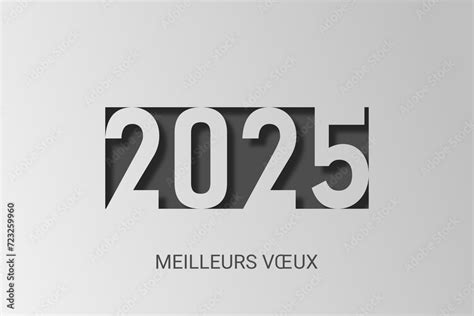 Bonne année meilleurs vœux 2025 vecteur pour affiche bannière