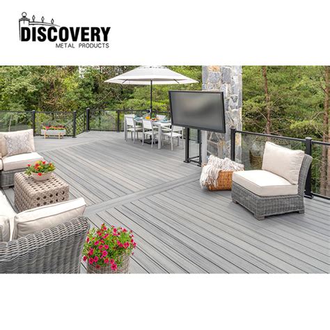 Co Extrusion Hollow Swimming Pools Decorative Outdoor WPC Decking Wood