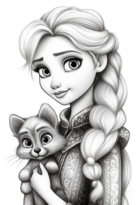 The Disney Princess Anna Coloring Pages Free Outline Sketch 45 OFF