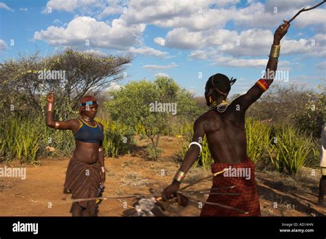 Ethiopia Lower Omo Valley Turmi Hamer Jumping Of The Bulls