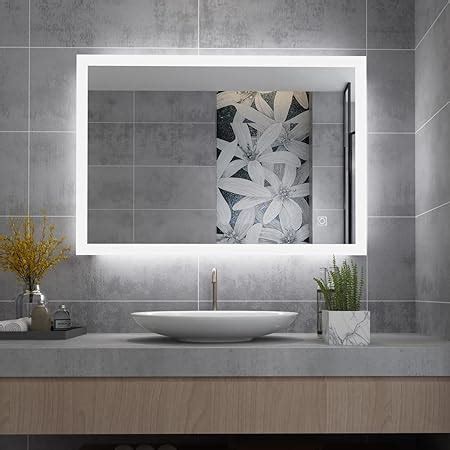 Bilderdepot24 Badezimmerspiegel Mit Beleuchtung LED Spiegel 50x40 Cm