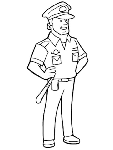 Image à colorier agent de police topcoloriages fr