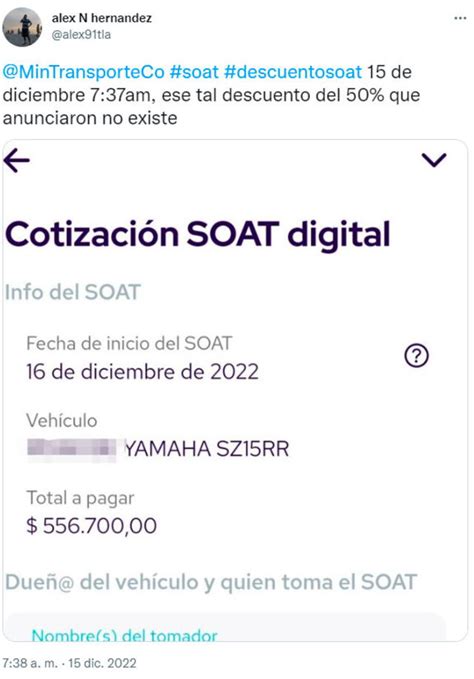 Descuento SOAT 2022 qué paso con el descuento del soat y desde cuándo