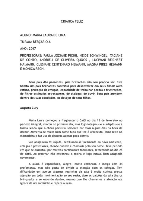 Relat Rio Geral Da Turma Do Ber Rio