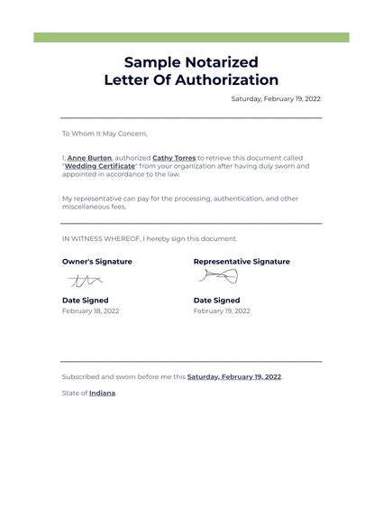 Matchless Tips About Authorization Letter Notarized Sample Simple Job