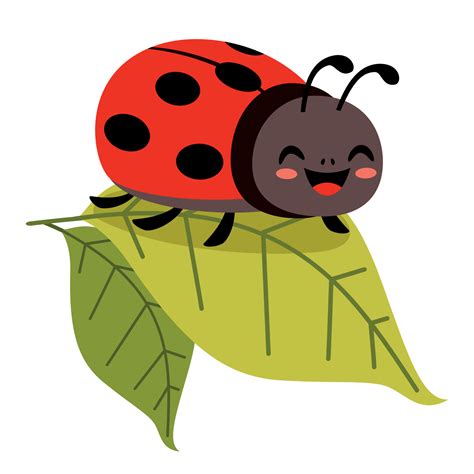 Ilustraci N De Dibujos Animados De Una Mariquita Vector En