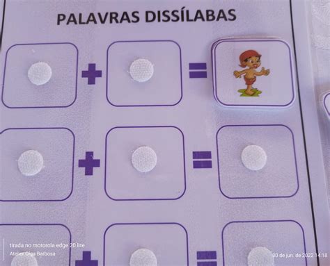 Material Pedagógico Plastificado Formação de Palavras Dissíl