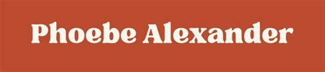 Phoebe Alexander S Amazon Page