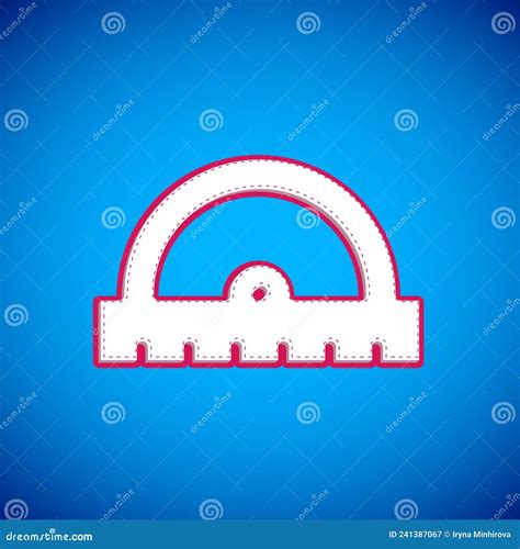 Rejilla De Protractor Blanco Para Medir Grados Icono Aislado En Fondo