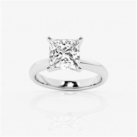 Ctw Princess Lab Grown Diamond Classic Solitaire Engagement Ring
