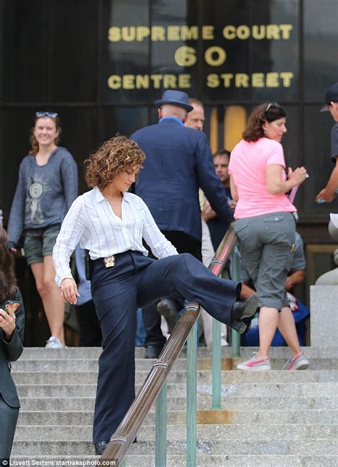 Jennifer Lopez Shows Off Her Famous Derriere While Filming Shades Of Blue In Nyc Daily Mail Online
