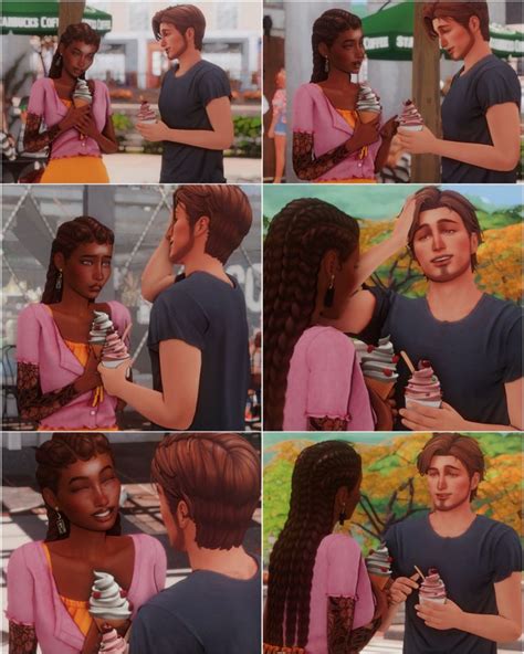 Share An Ice Cream Pose Pack StarrySimsie Poses Friends Poses
