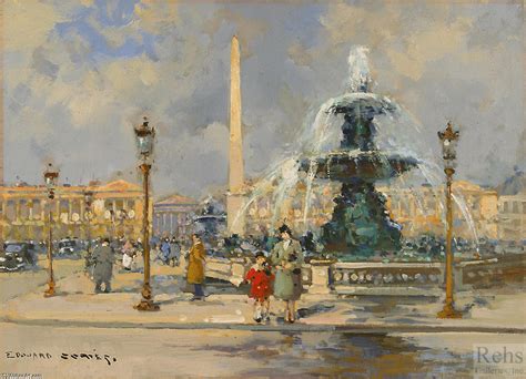 Grabados De Calidad Del Museo Fountain On Place De La Concorde De