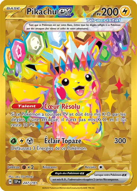 Pikachu ex Écarlate et Violet Étincelles Déferlantes 247 Poképédia