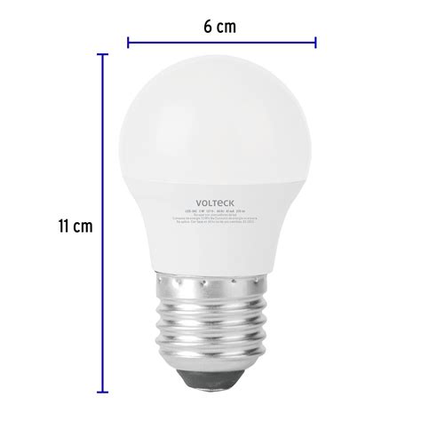 Ficha Tecnica Lámpara de LED A19 3 W luz cálida Volteck