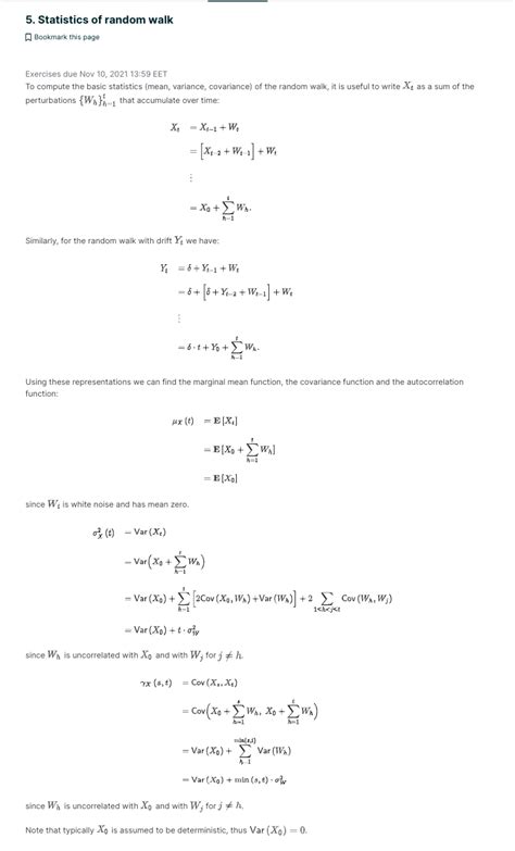Solved Statistics Of Random Walk Bookmark This Page Chegg