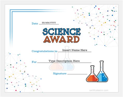 Science Award Certificate Templates Professional Certificate Templates