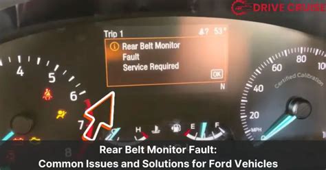 Rear Belt Monitor Fault Ford Escape
