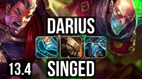 DARIUS Vs SINGED TOP 10 0 0 Quadra 6 Solo Kills Legendary 1 3M