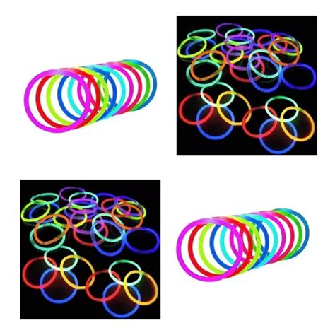 100 Pulseira Neon Fluorescente Festa Balada Brilha No Escuro MercadoLivre