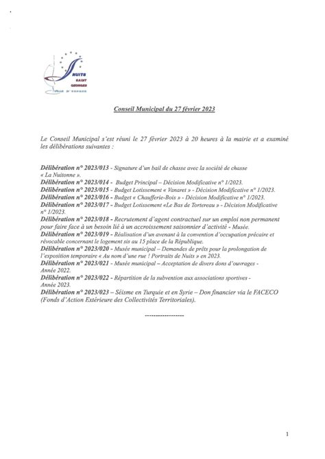 Calaméo Procès verbal du 27 02 23