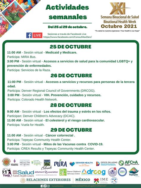 Consulmex Denver On Twitter Te Invitamos A Revisar El Calendario