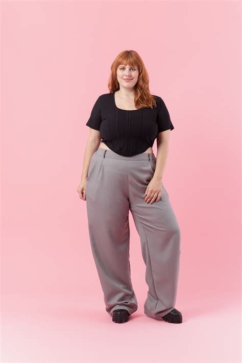 Calça Wide Leg Alfaiataria Cinza Claro