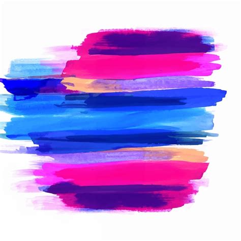 Dibujar a mano diseño de acuarela de trazo de pincel azul Vector Premium