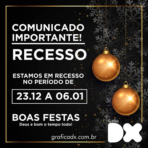 Comunicado Estaremos em recesso no período de 23 12 2019 a 06 01 2020