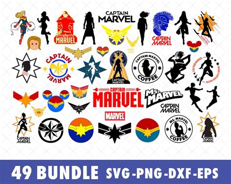 Captain Marvel SVG Bundle Files For Cricut Silhouette Capt Inspire