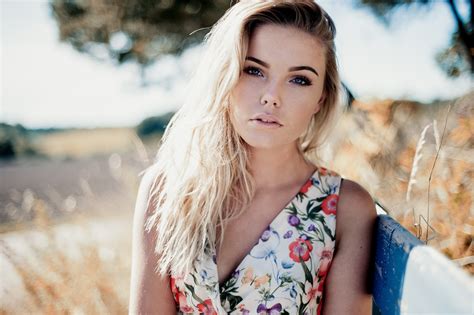 Blonde Blue Eyes Depth Of Field Girl Model Woman Wallpaper Resolution