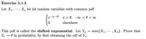 solved exercise 5 1 5 let x₁ xn be iid random variables