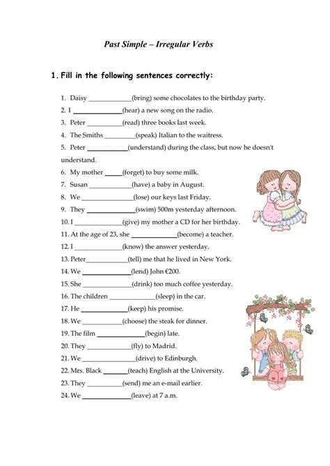 Simple Past Irregular Verbs Worksheet Pdf Robert Mile S Reading