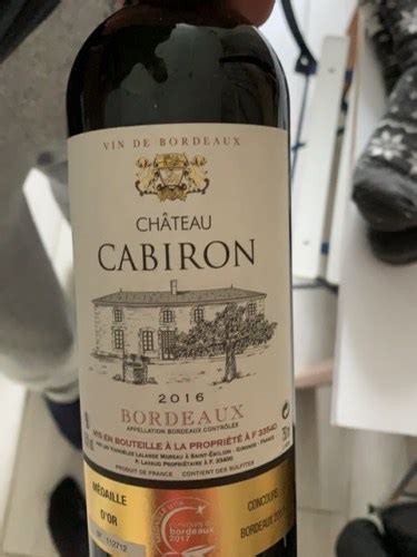 Vignobles Lalande Moreau Château Cabiron Bordeaux Vivino France
